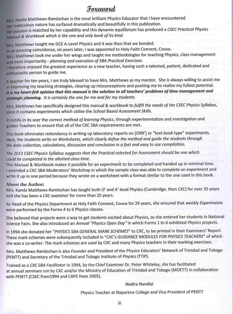 CSEC Practical Physics manual & workbook - Caribbean Tutorial ...