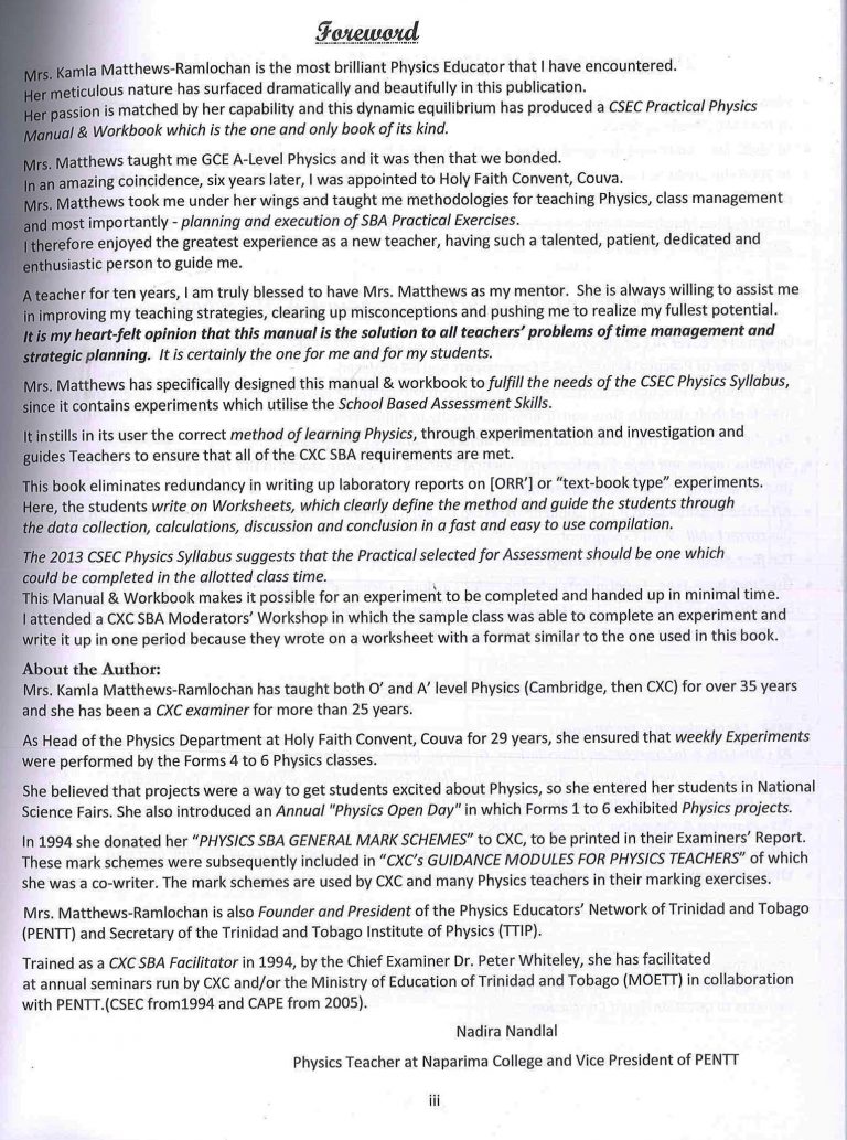 CSEC Practical Physics manual & workbook - Caribbean Tutorial ...