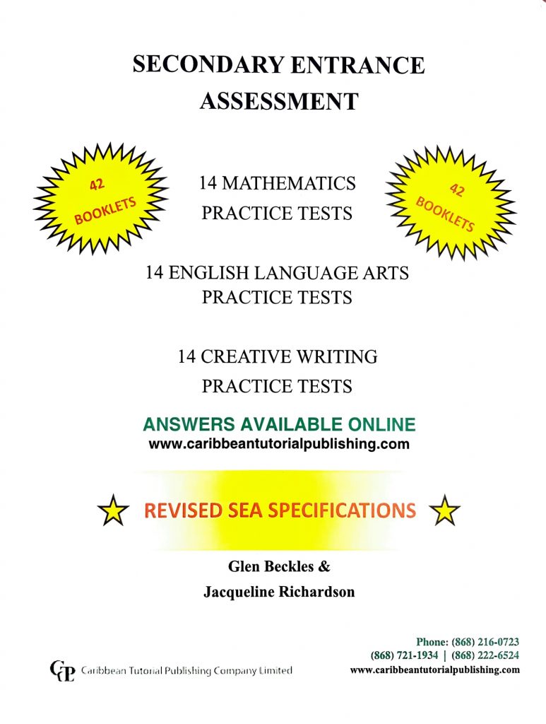 Secondary Entrance Assessment - Revised SEA Specifications Practice ...