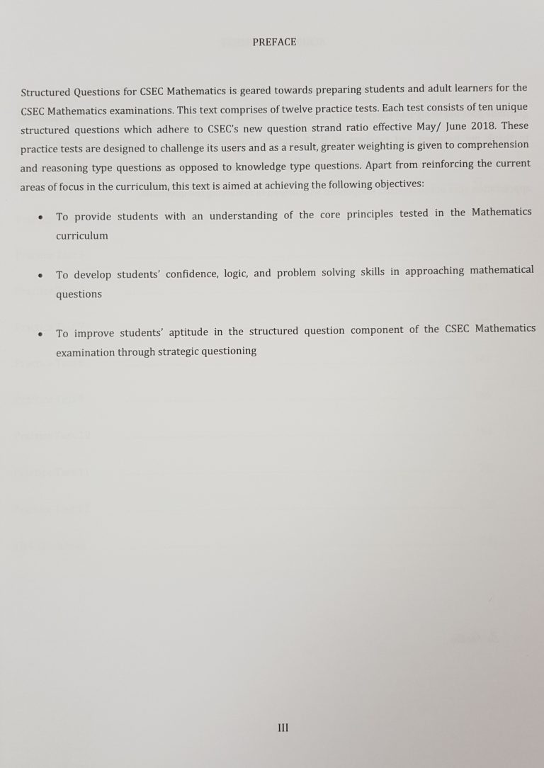 Structured Questions for CSEC Mathematics - SBA Workbook - Caribbean Tutorial Publishing Company Ltd